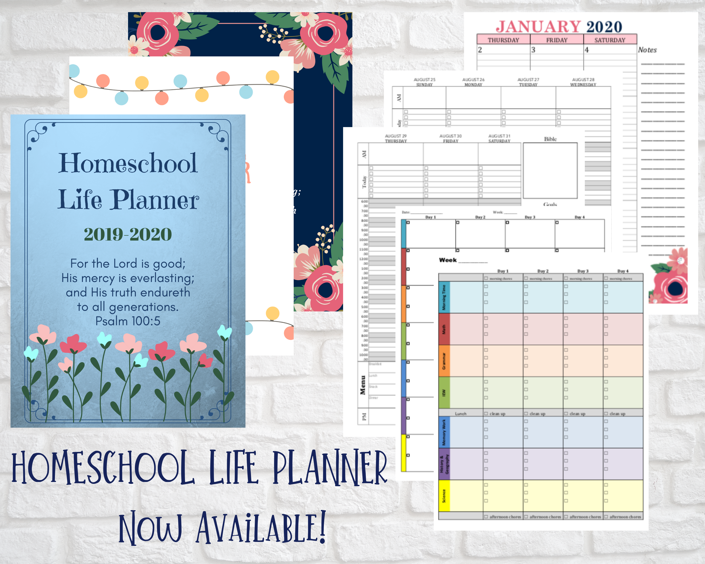 Homeschool Life Planner (2) – Grace for This Mom